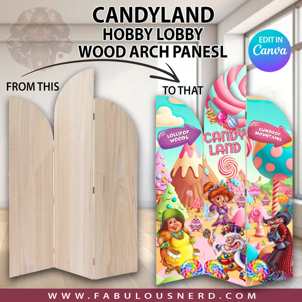 Candyland Hobby Lobby Wood Panel Design, Back Panel Design (Digital Fi ...