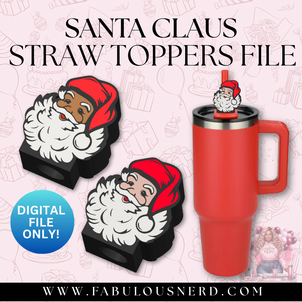 Santa Claus Straw Toppers (Digital File Only) – FABULOUS NERD ...